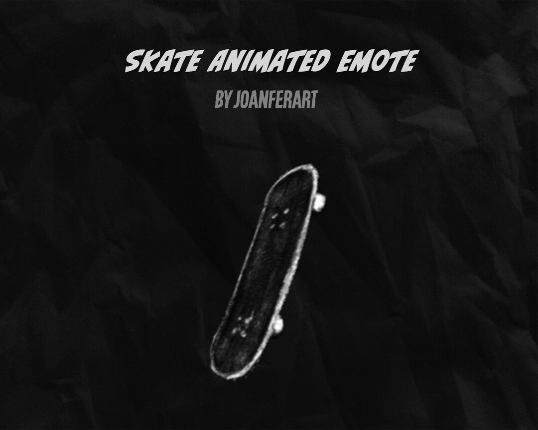 Skate Twitch Animated Emote, Sketch 2D Animation, Skateboard 360 Loop ...