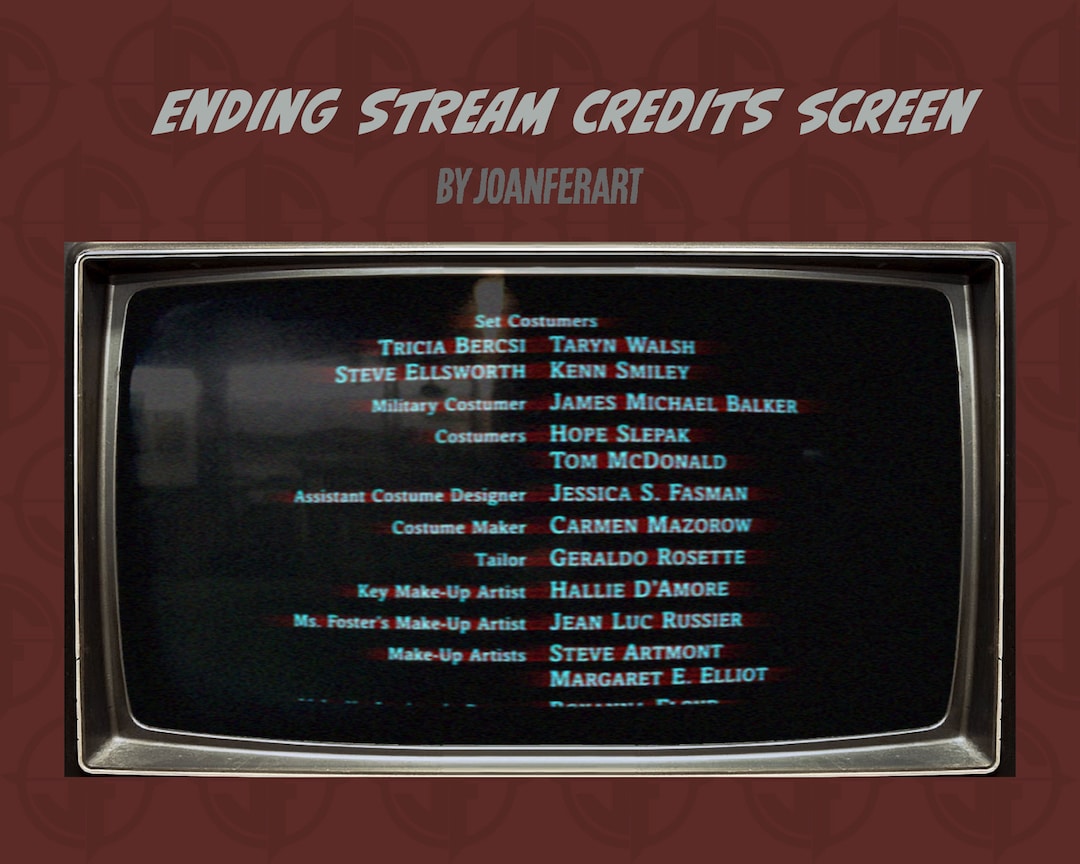Twitch Animated Vintage Ending Stream / Retro Rolling Credits Screen ...