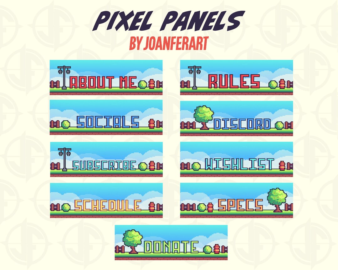 Twitch Pixel Panels - Etsy