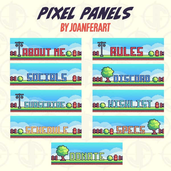 Pixel Art Twitch Panels - Etsy