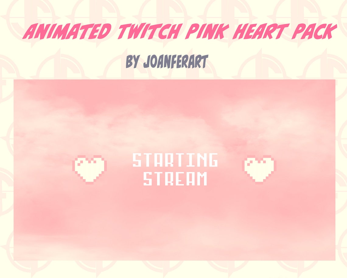 Twitch Animated Pink Overlay Pack, Alerts, Cam Overlay, Screens - Etsy