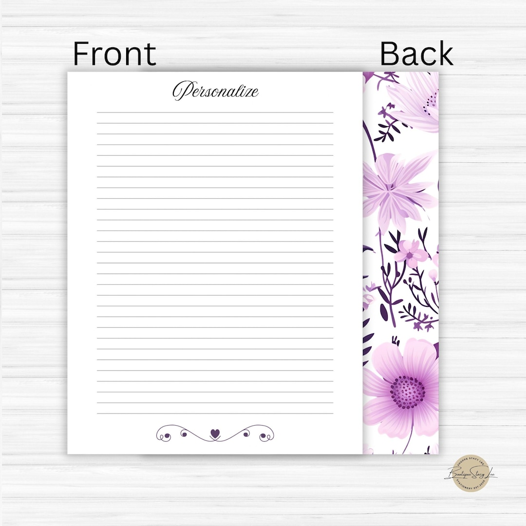 Patterned Letter Writing Stationery Printer Paper Customized With Name ...