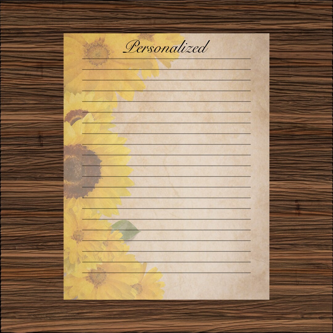 Letter Writing Stationery Paper Personalized 8 1/2 X 11 25 or - Etsy
