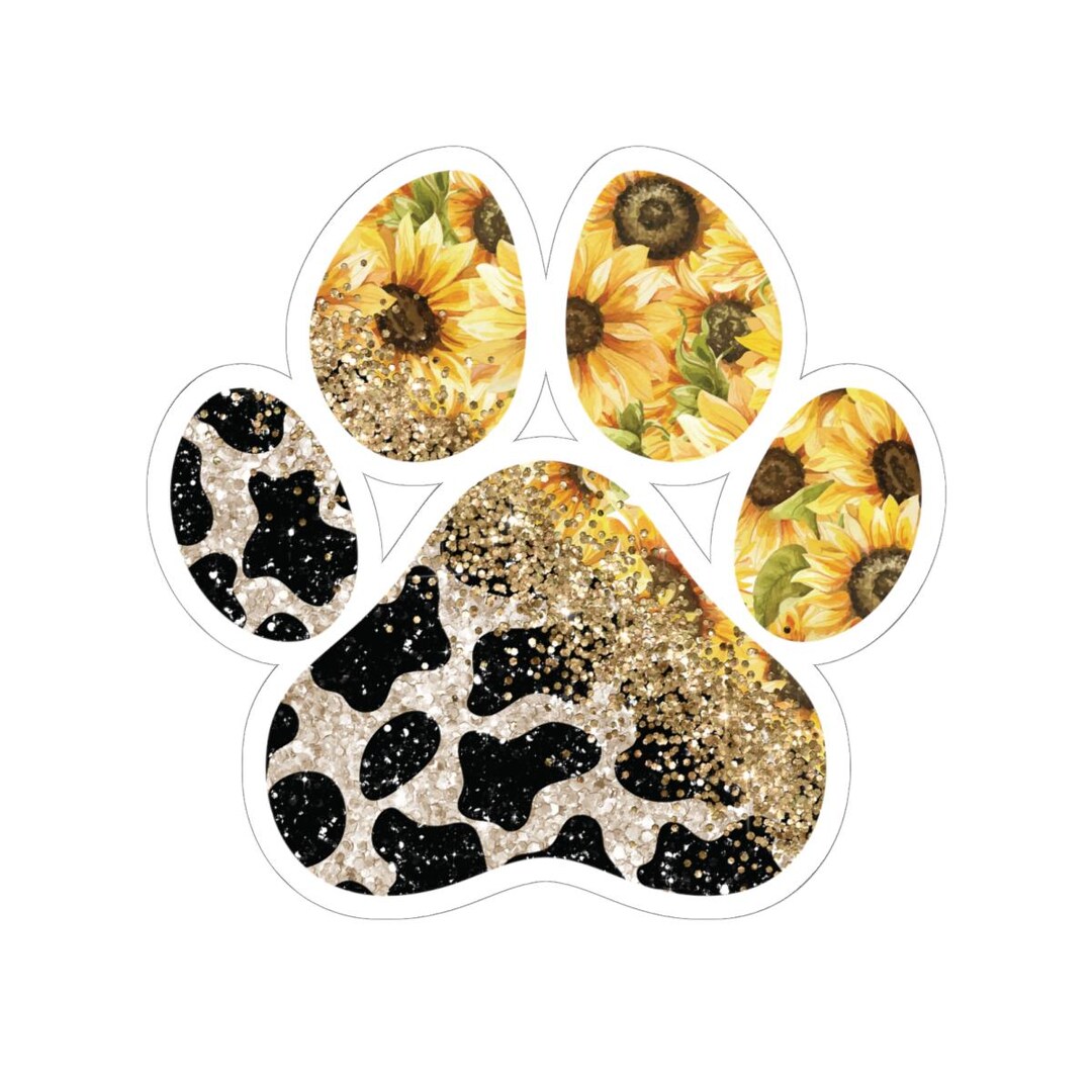 Animal Paw Print Vinyl Sticker for Laptops and Phone Cases , Four ...
