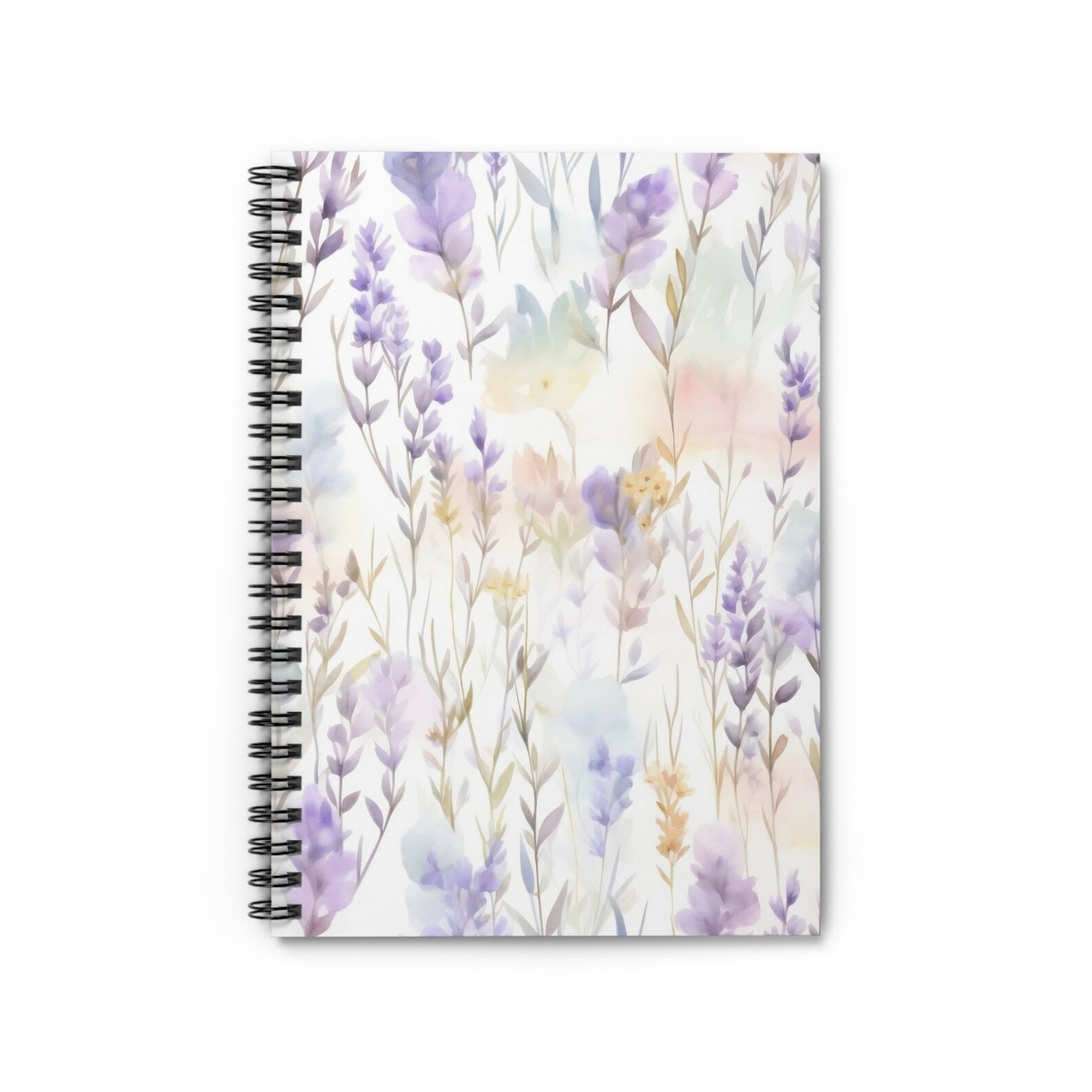 Lilac Floral Spiral Notebook Wildflower Cover Print With Lined Paper ...