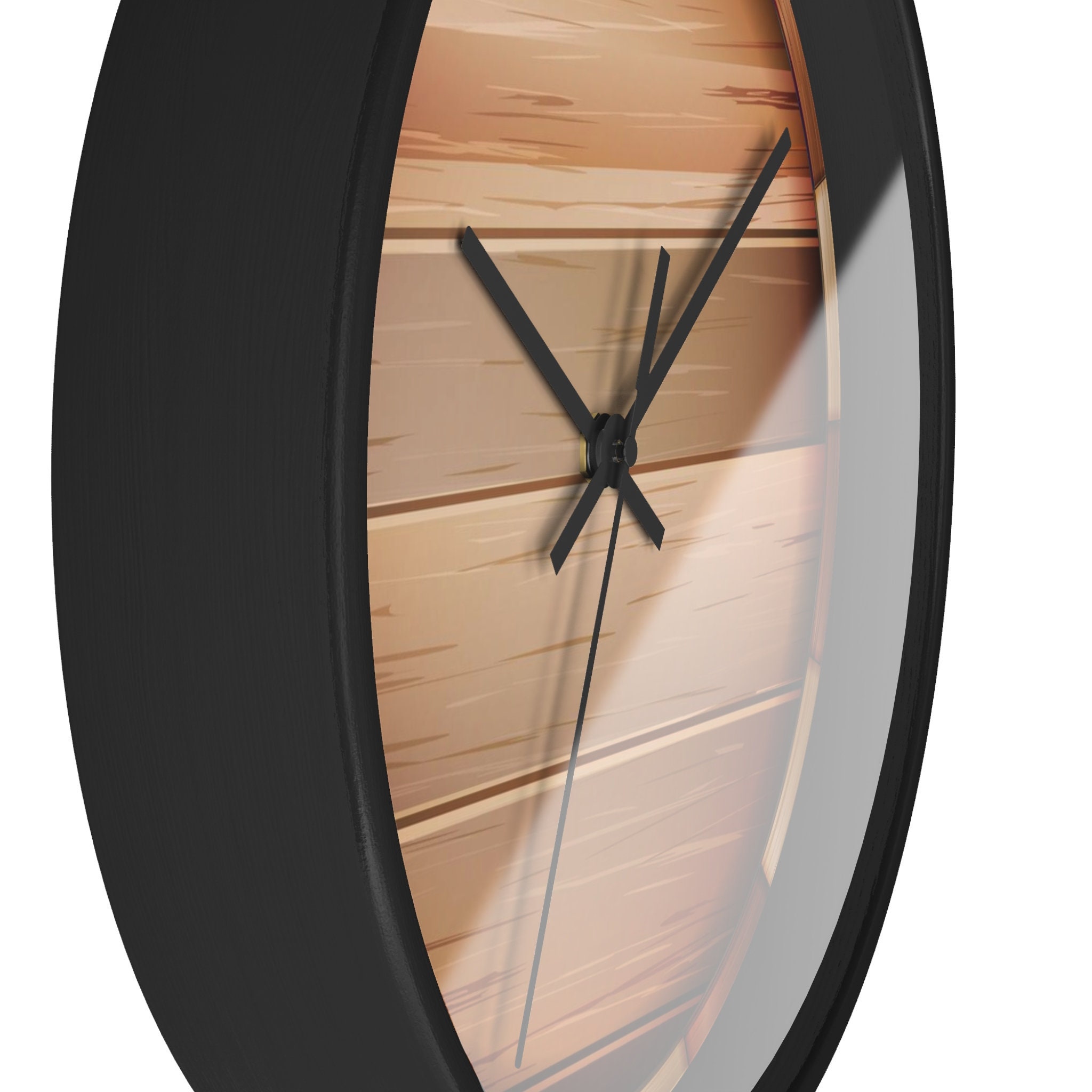 Bar Wall Clock Rustic Wood Whiskey Wine Barrel Background Circle ...