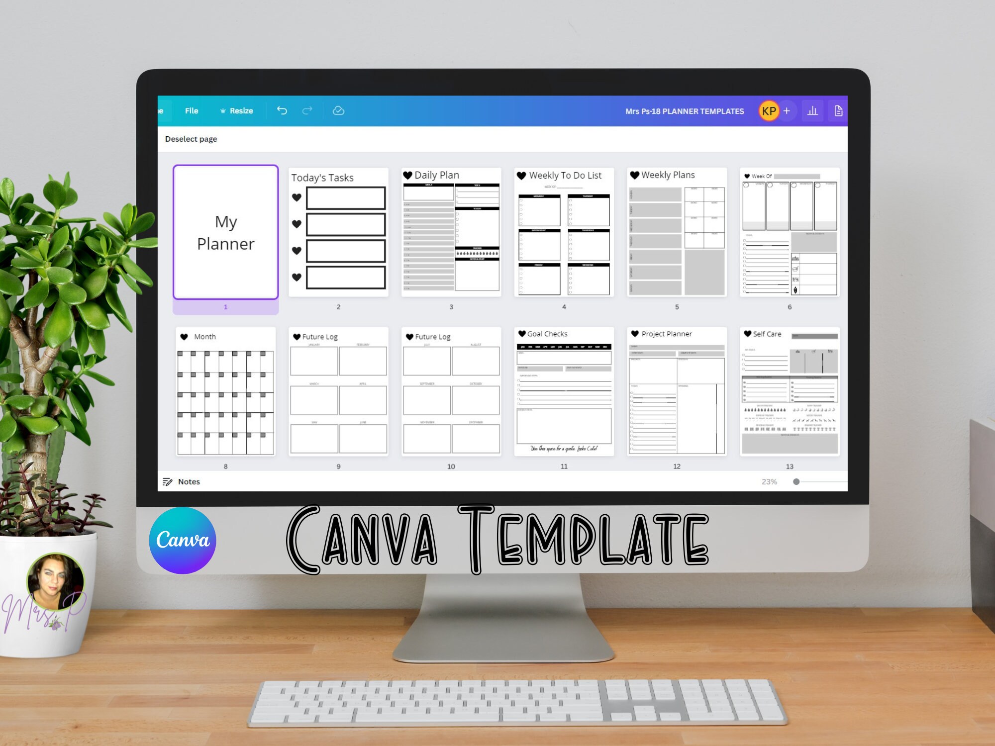 Canva Template -digital Planner, Canva Template, Canva Editable ...