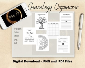 Family Tree Workbook. Genealogy PDF PNG Printable Digital | Etsy