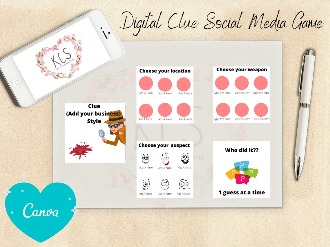 Canva Template Social Media games Facebook Instagram | Etsy