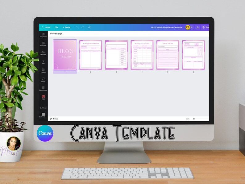 Canva Template Blog Tracker Printable Digital Editable - Etsy