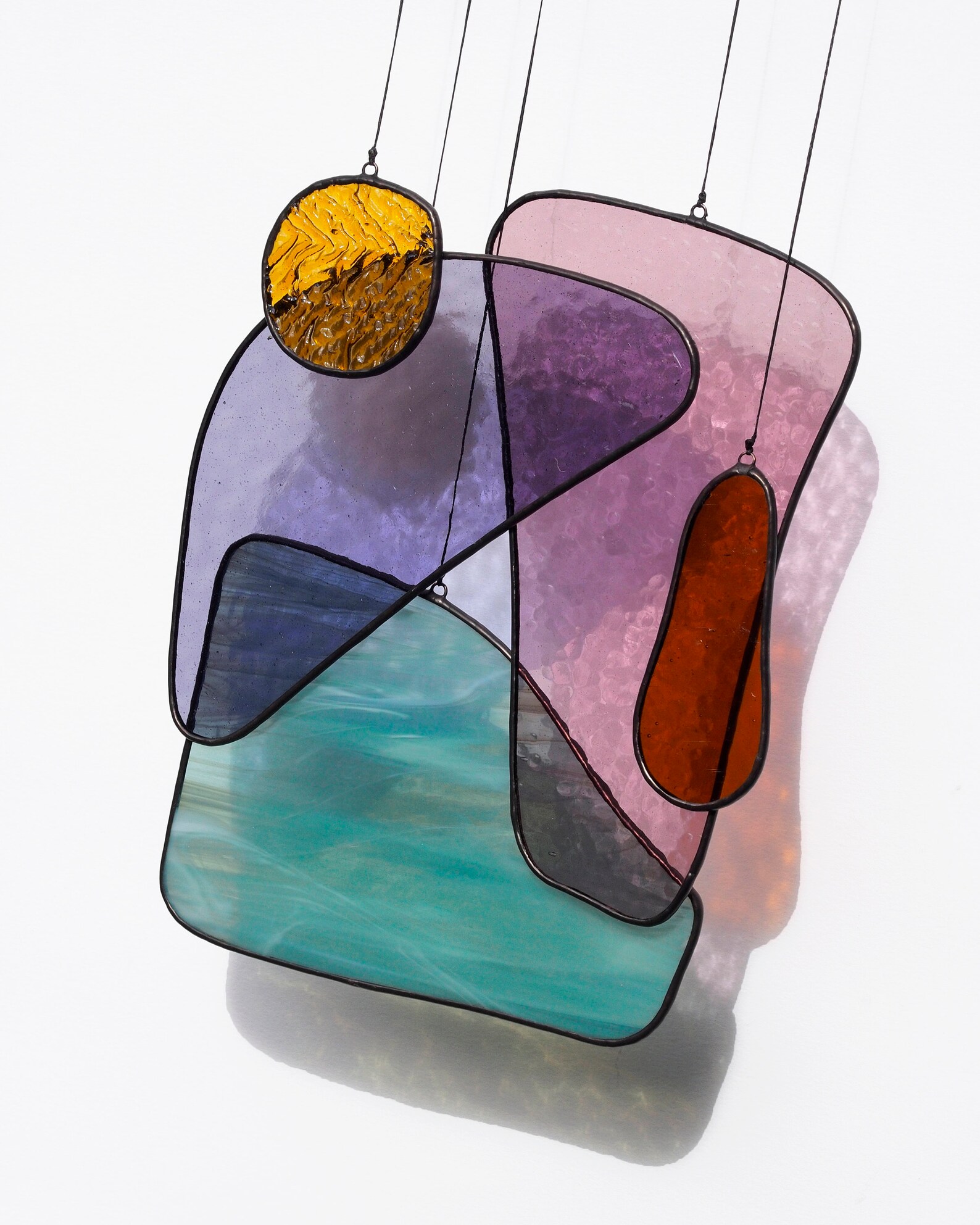 Abstract Stained Glass Suncatcher / Mobile in Bright Colours ...