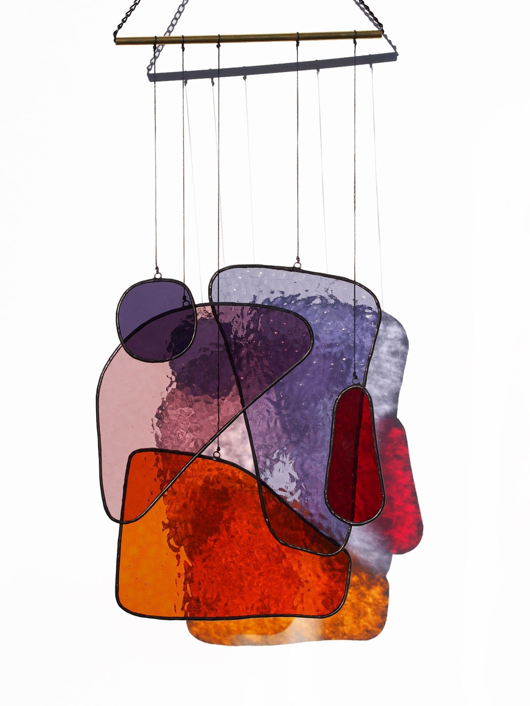 Abstract Art Stained Glass Suncatcher / Wall Hanging - Etsy