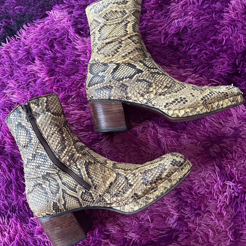 70s Mens Boots - Etsy