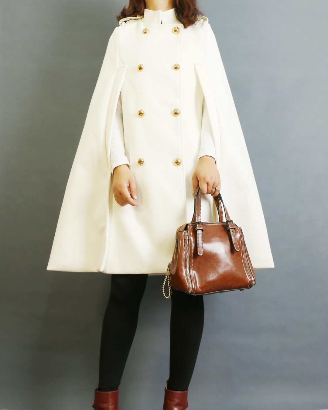 Women's Poncho, Woolen Coat, Wool Cape Coat, Winter Coat, Poncho Coat ...