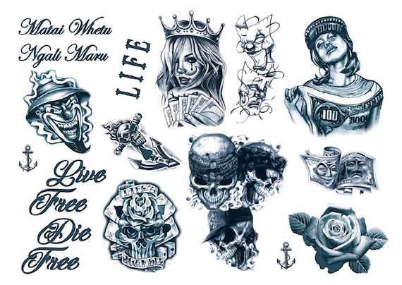 Gangster Chest Tattoos Designs