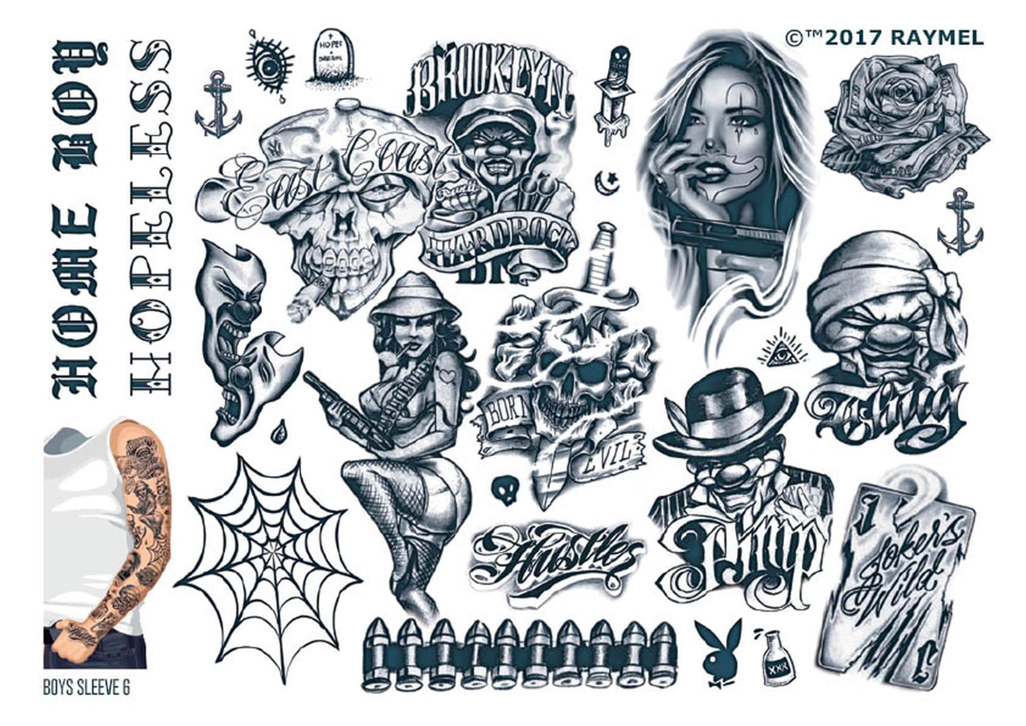 Fake Gangsta Tattoos Cholo & Gangster Tattoos | Realistic Temporary