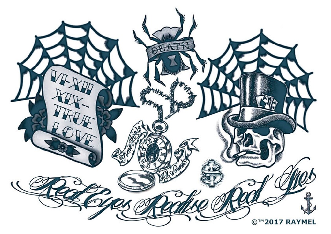 Gangsta Look Real 2 Temporary Tattoos: Neck, Sleeves, Rapper Temp Tatts ...