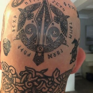 Viking Temporary Tattoo 20 Mixed Viking Tattoos Post Malone - Etsy