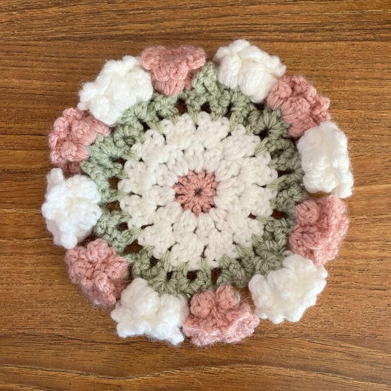 Crochet Flower Coaster - Etsy