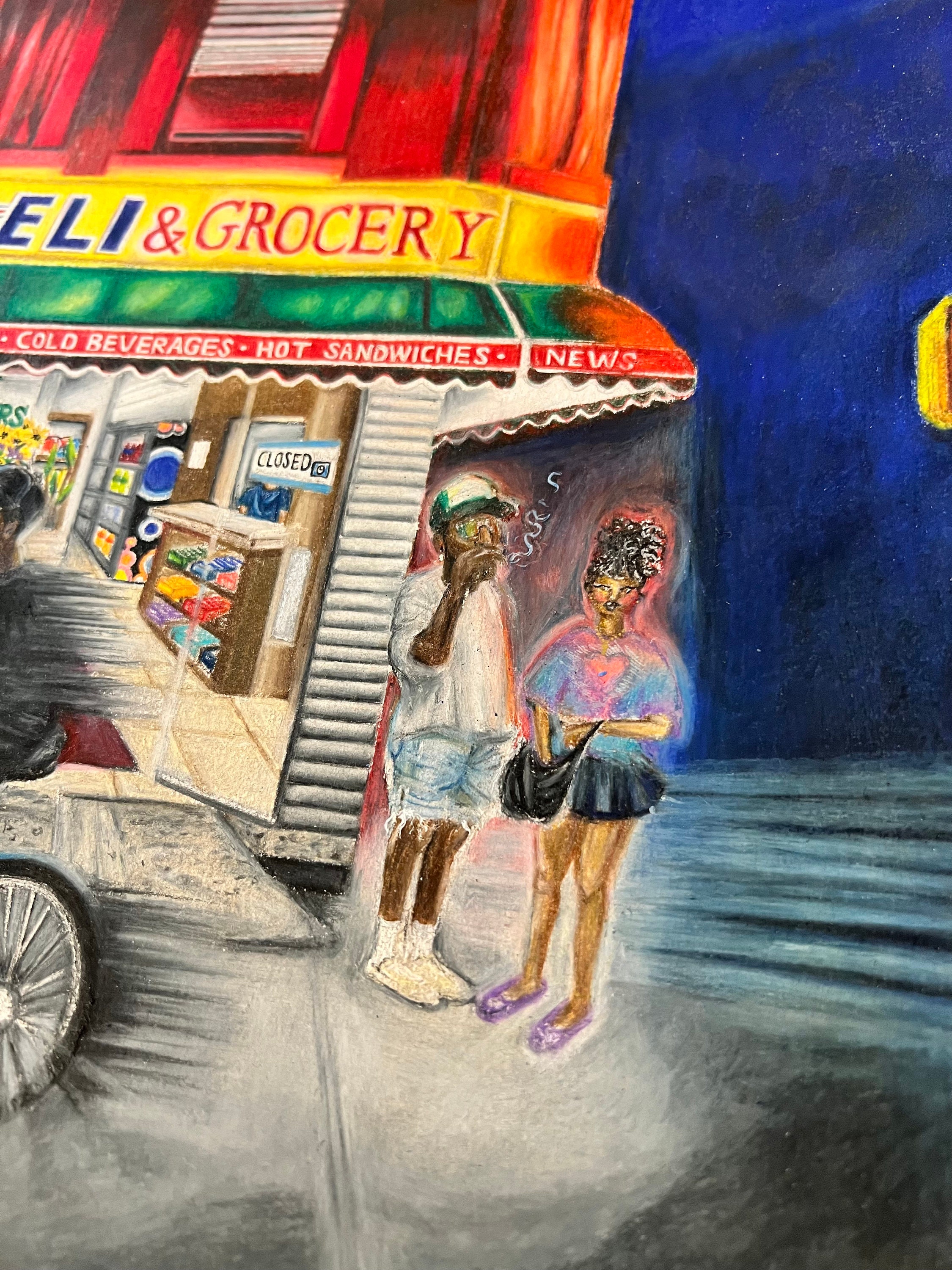 Ode to Summer Nights original Drawing With Custom Frame Included - Etsy
