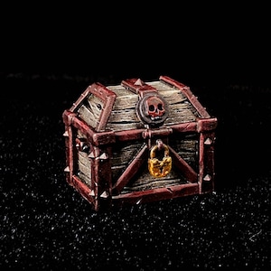 Cursed Treasure Chest, LED Fantasy Miniatures, Light Effect, Dnd, TTRPG ...