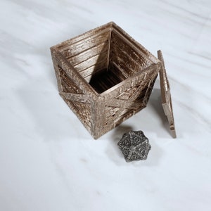 Wooden Crate Dice Box, 3D Printed RPG Gift, for Dnd Pathfinder Cthulhu ...