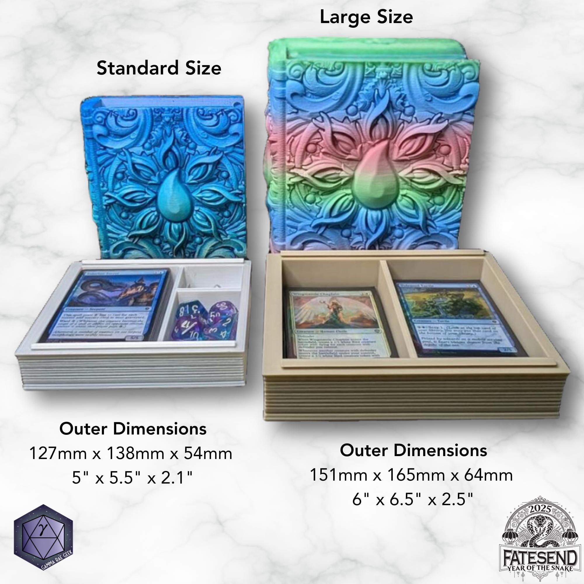 Water Elemental Magic Storage Book, Dice Vault, Deck Box, Dnd Player ...