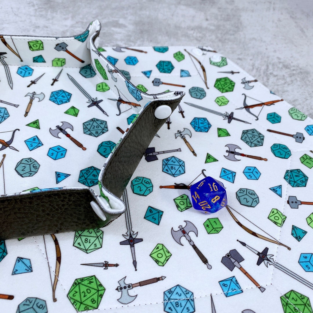 Choose Your Weapon Large Hexagon Snap Dice Tray, Collapsible Dungeons ...