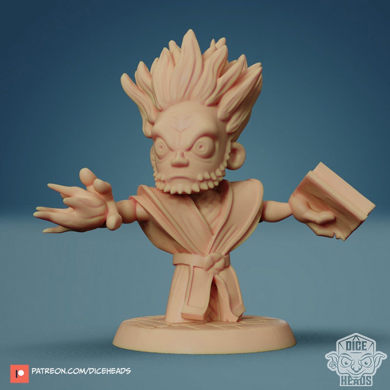 Human Wizard Chibi Miniature Human Spellcaster Human - Etsy