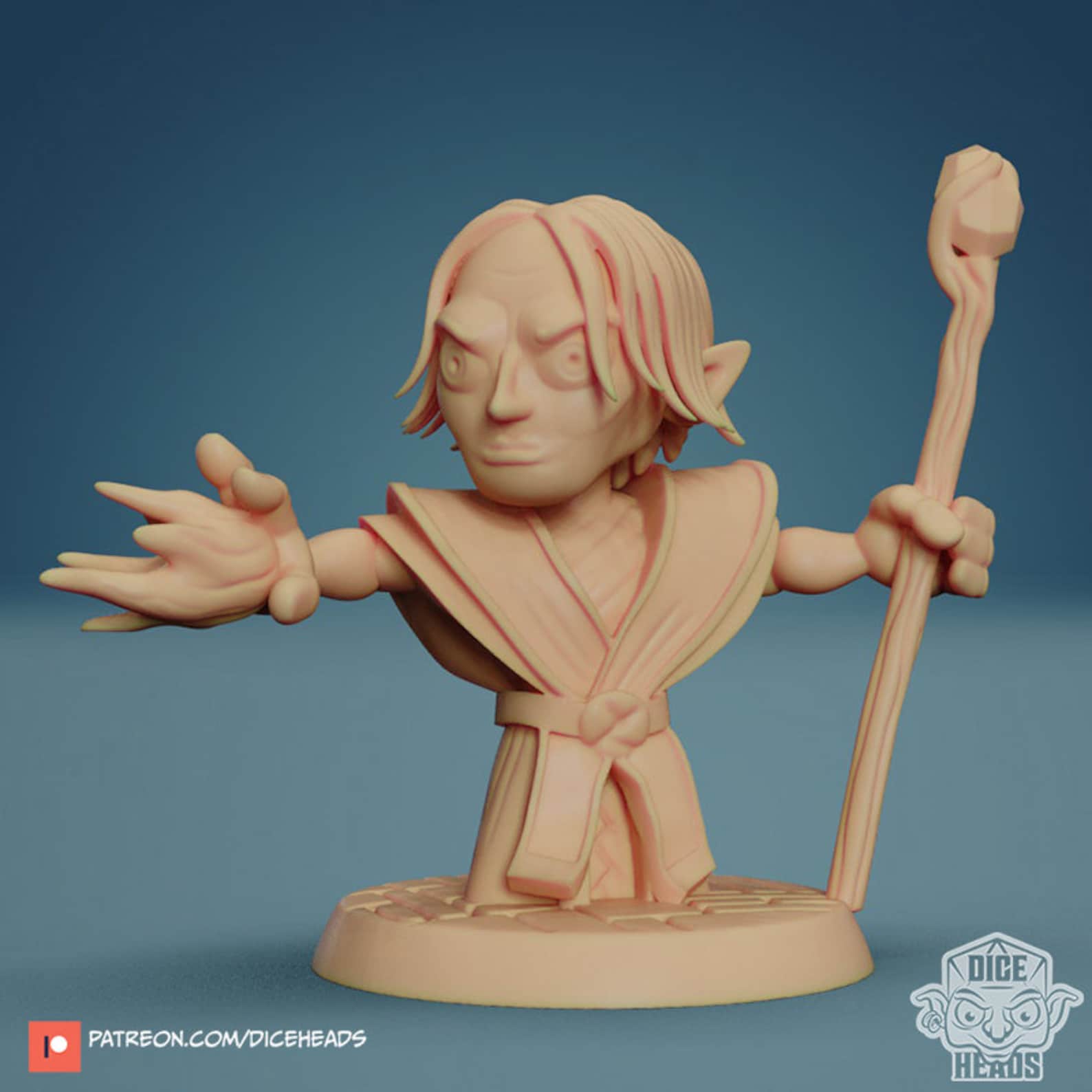 Drow Chibi Miniature Rogue Wizard or Priestess Dice Heads - Etsy