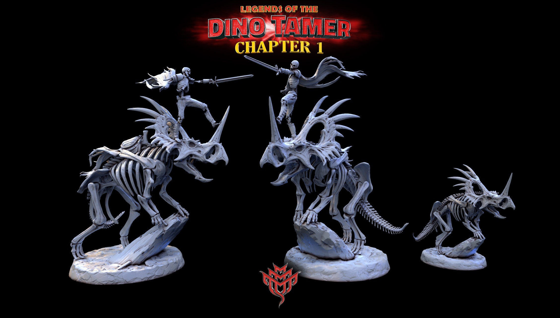 Styracosaurus, Undead Skeleton, Morty Necratops, Dino Tamer 1 , Mini ...