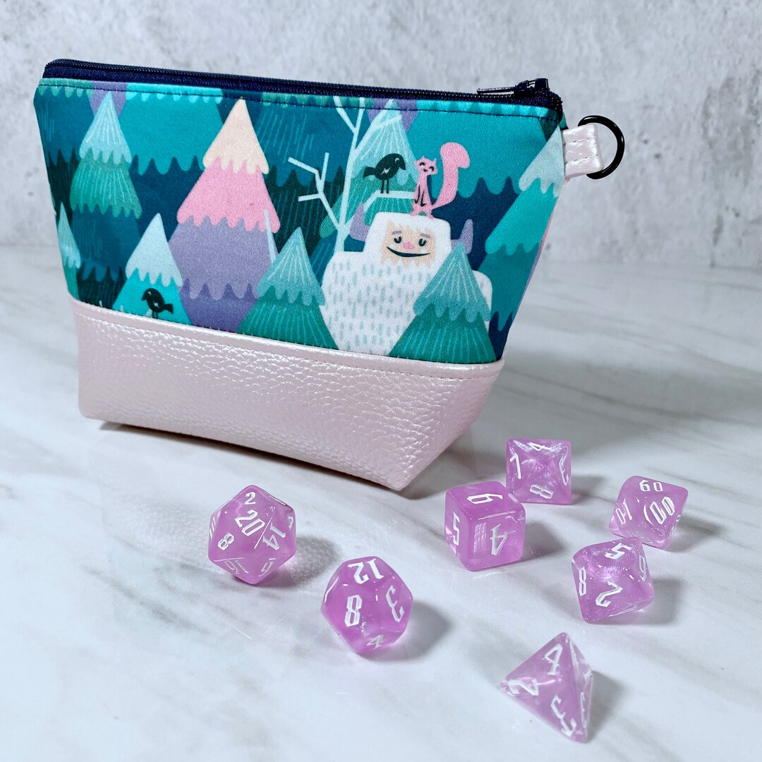 Yeti Zipper Bag, Dice Bag, Geeky Bag, Makeup, RPG, Clutch, Dice, Dnd ...