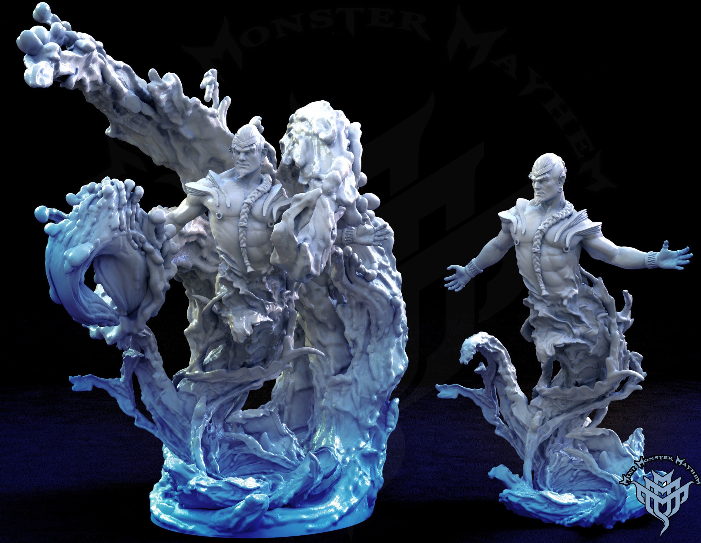 Water Genie Miniature Marids Mini Monster Mayhem Aspects | Etsy