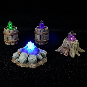 Column With Torch, LED Fantasy Miniatures, Light Effect, Dnd, TTRPG ...