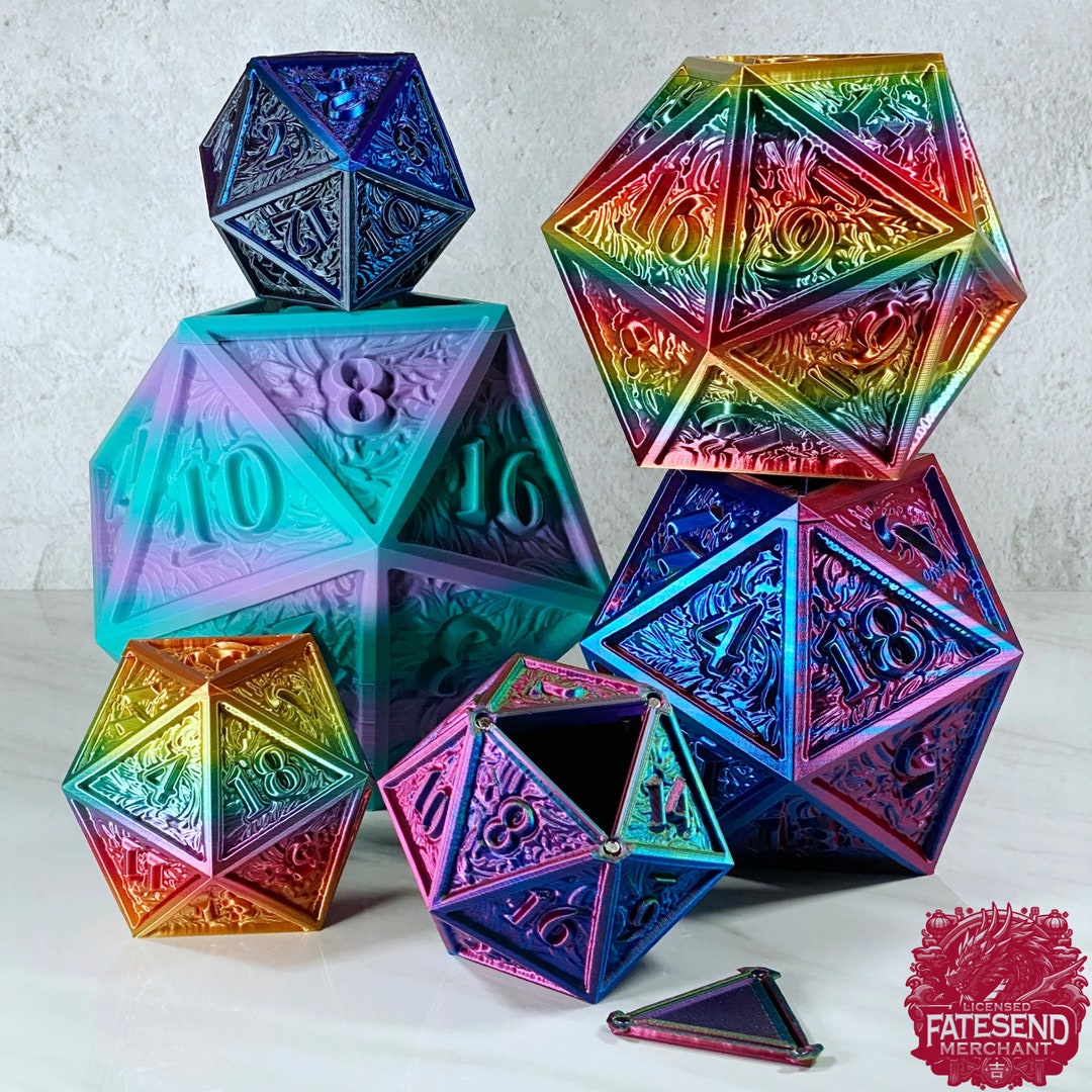 D20 Dice Vault, Dice Box, for Dnd Pathfinder Cthulhu or Other TTRPG ...