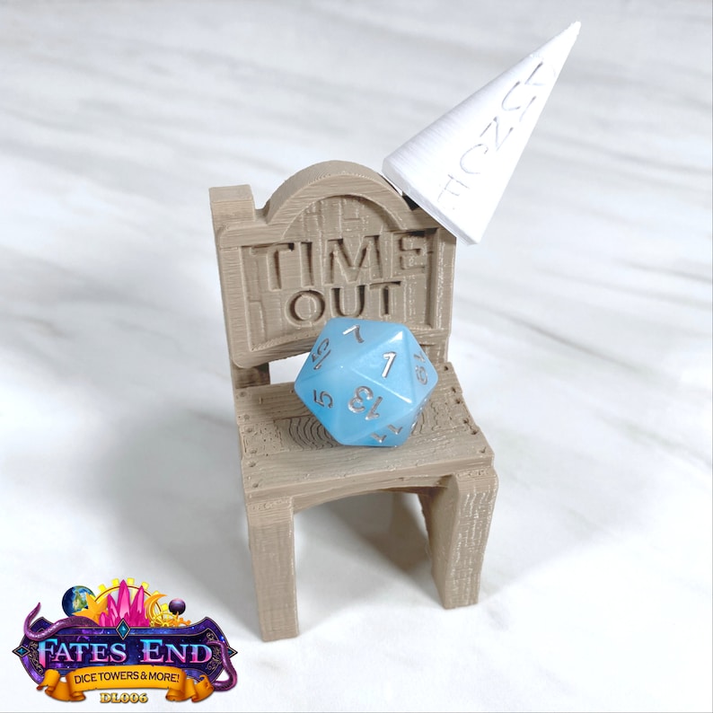 Time Out Chair Dice Jail Dunce Hat Cap 3D Printed RPG Gift - Etsy