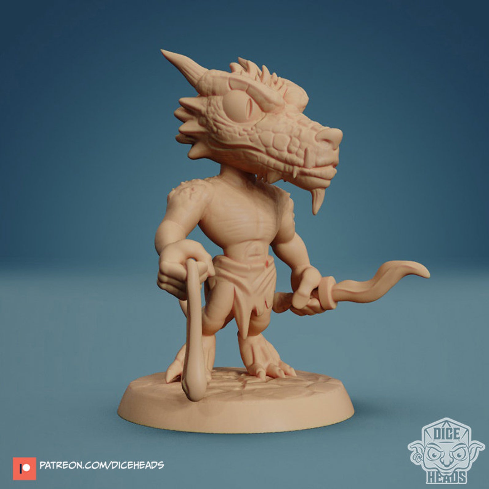 Kobold Chibi Miniature Minion Miniature Dice Heads TTRPG - Etsy