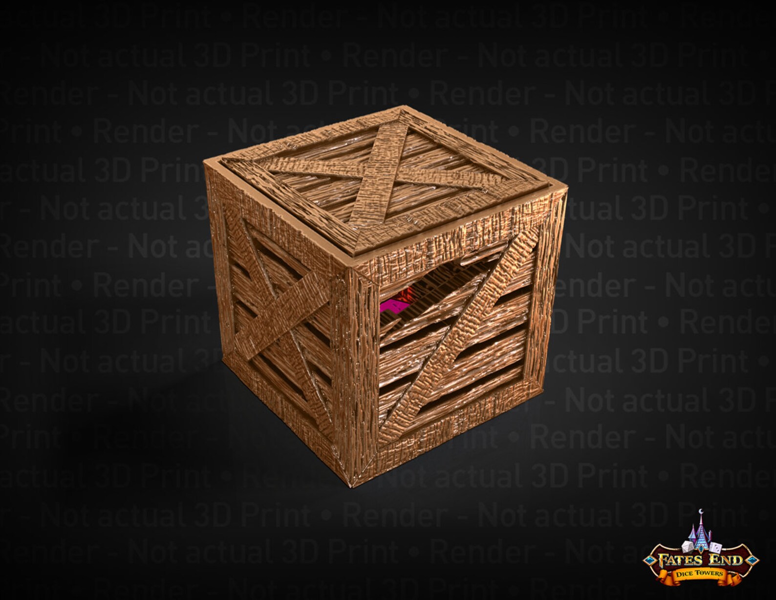 Wooden Crate Dice Box, 3D Printed RPG Gift, for Dnd Pathfinder Cthulhu ...