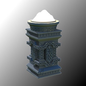 Dwarven Column With Brazier, LED Fantasy Miniatures, Light Effect, Dnd ...