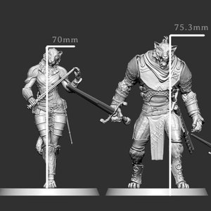 Tabaxi Miniature, Mini Monster Mayhem, Awaken Beast Within, TTRPG Mini ...