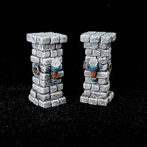 Column With Torch, LED Fantasy Miniatures, Light Effect, Dnd, TTRPG ...