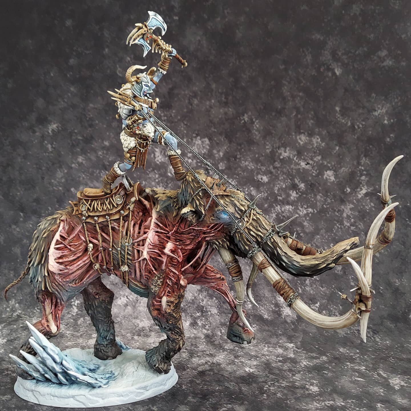 Frost Giant and Mammoth Miniature, Mini Monster Mayhem, Frozen ...
