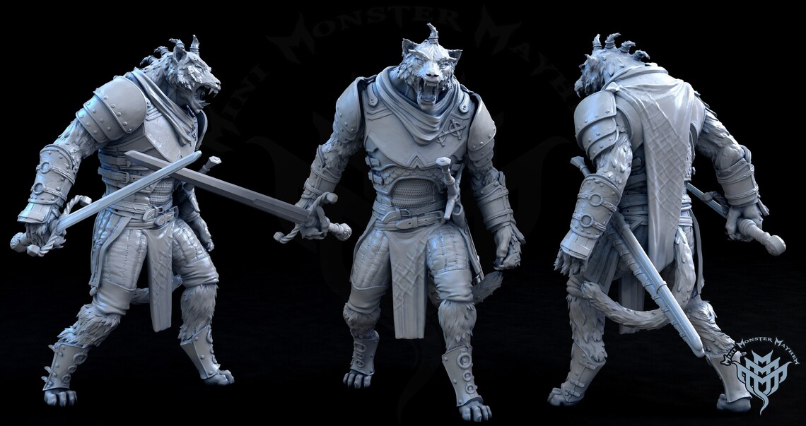 Tabaxi Miniature, Mini Monster Mayhem, Awaken Beast Within, TTRPG Mini ...