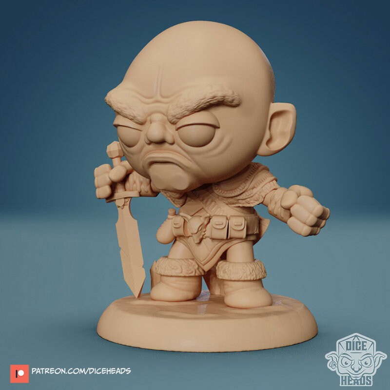 Goliath Chibi Miniature Female Goliath Goliath Beard Dice - Etsy