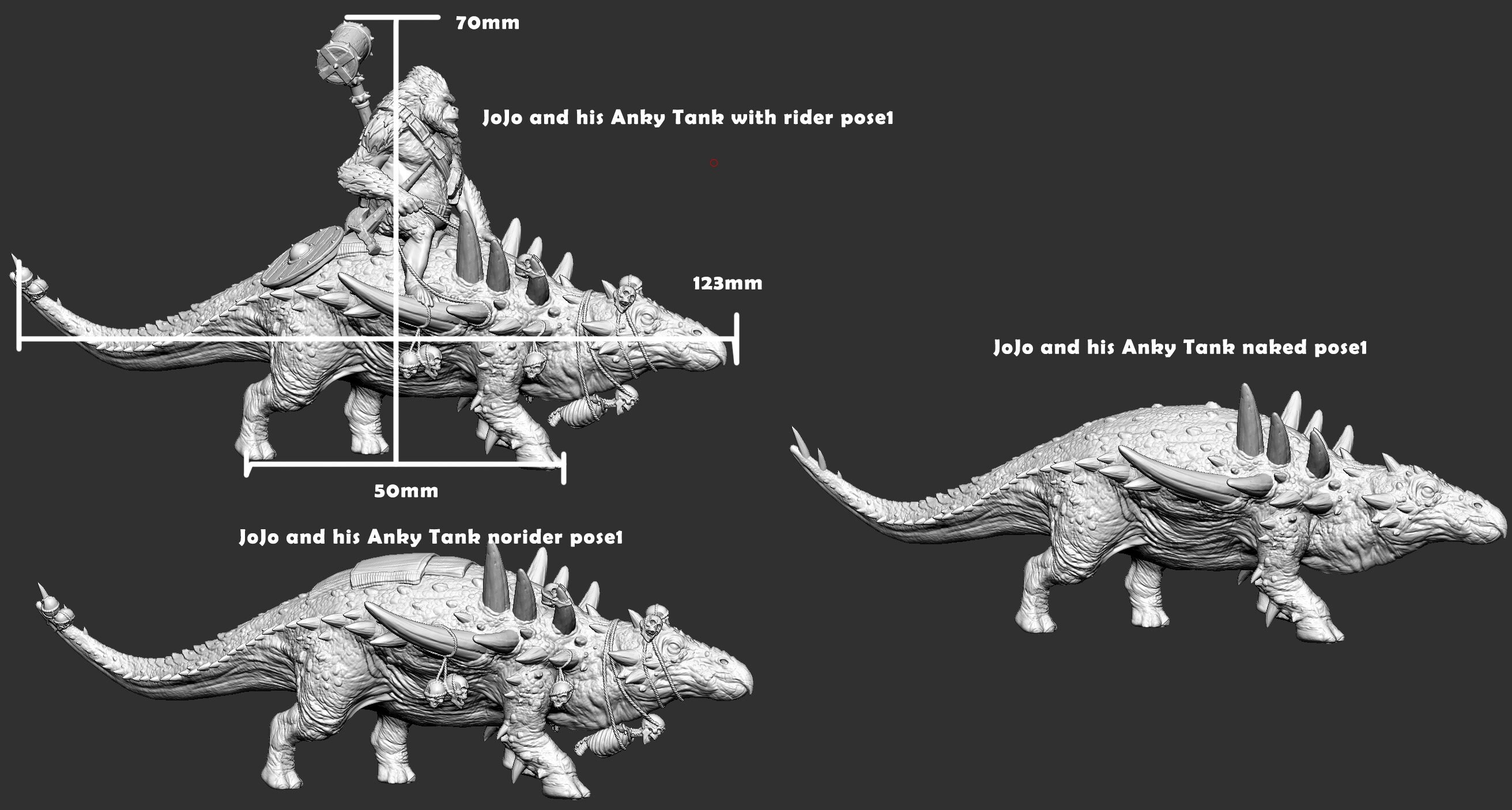 Ankylosaurus, Jojo and His Anky Tank, Ape, Dino Tamer 1 , Mini Monster ...
