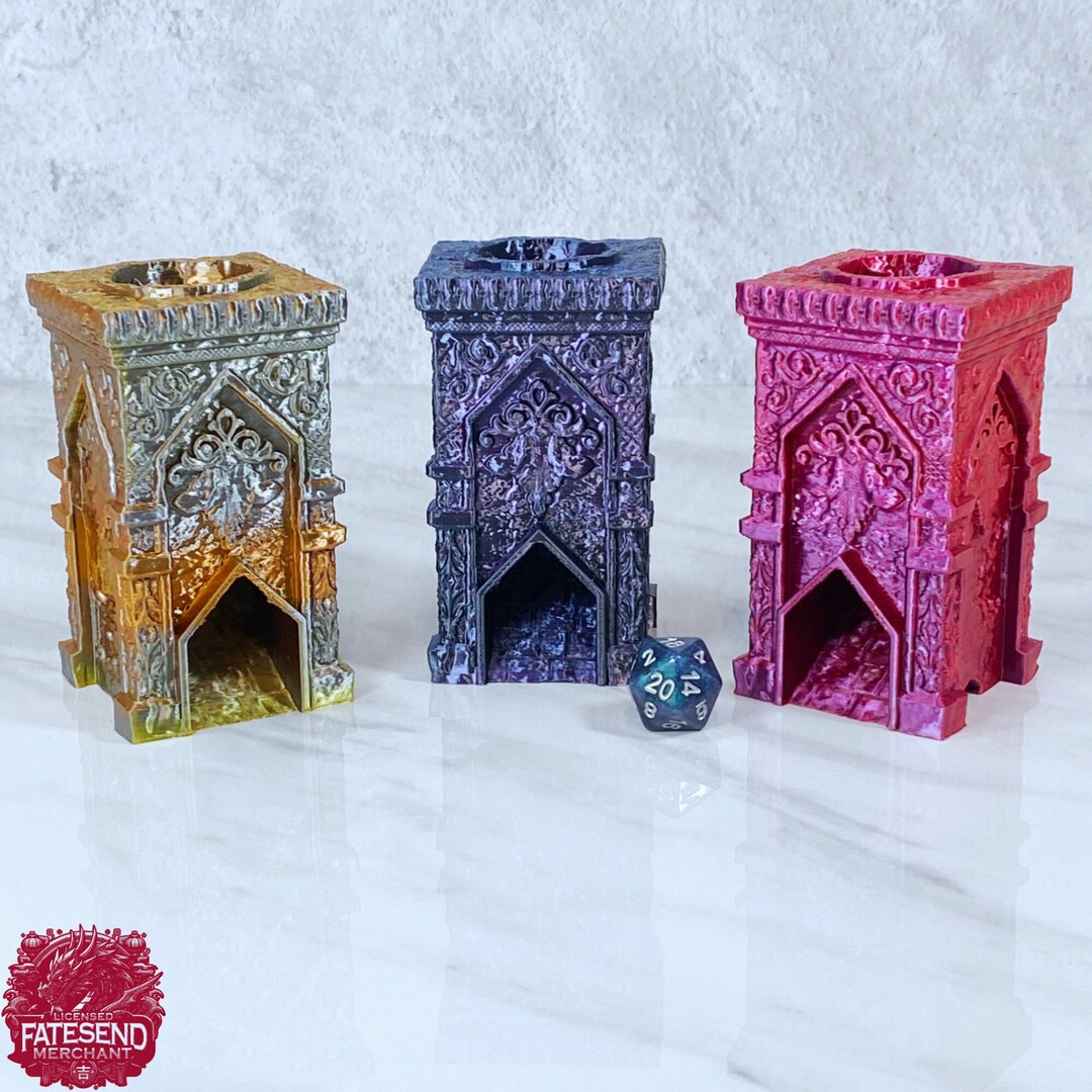 Monolith Dice Tower, Fates End, 3D Printed RPG Gift, for Dnd Pathfinder ...