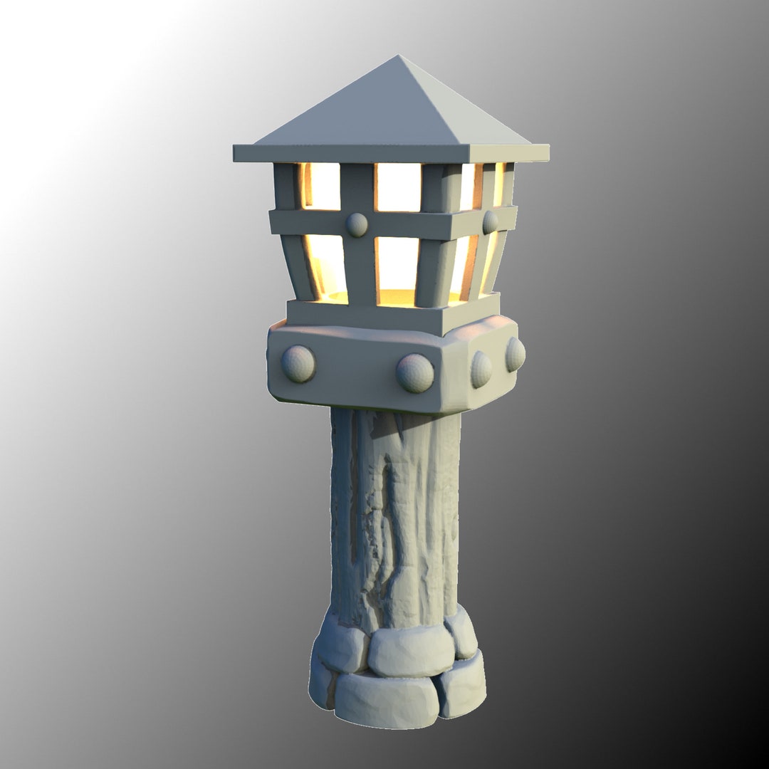 Lamp Post, LED Fantasy Miniatures, Light Effect, Dnd, TTRPG, Scatter ...