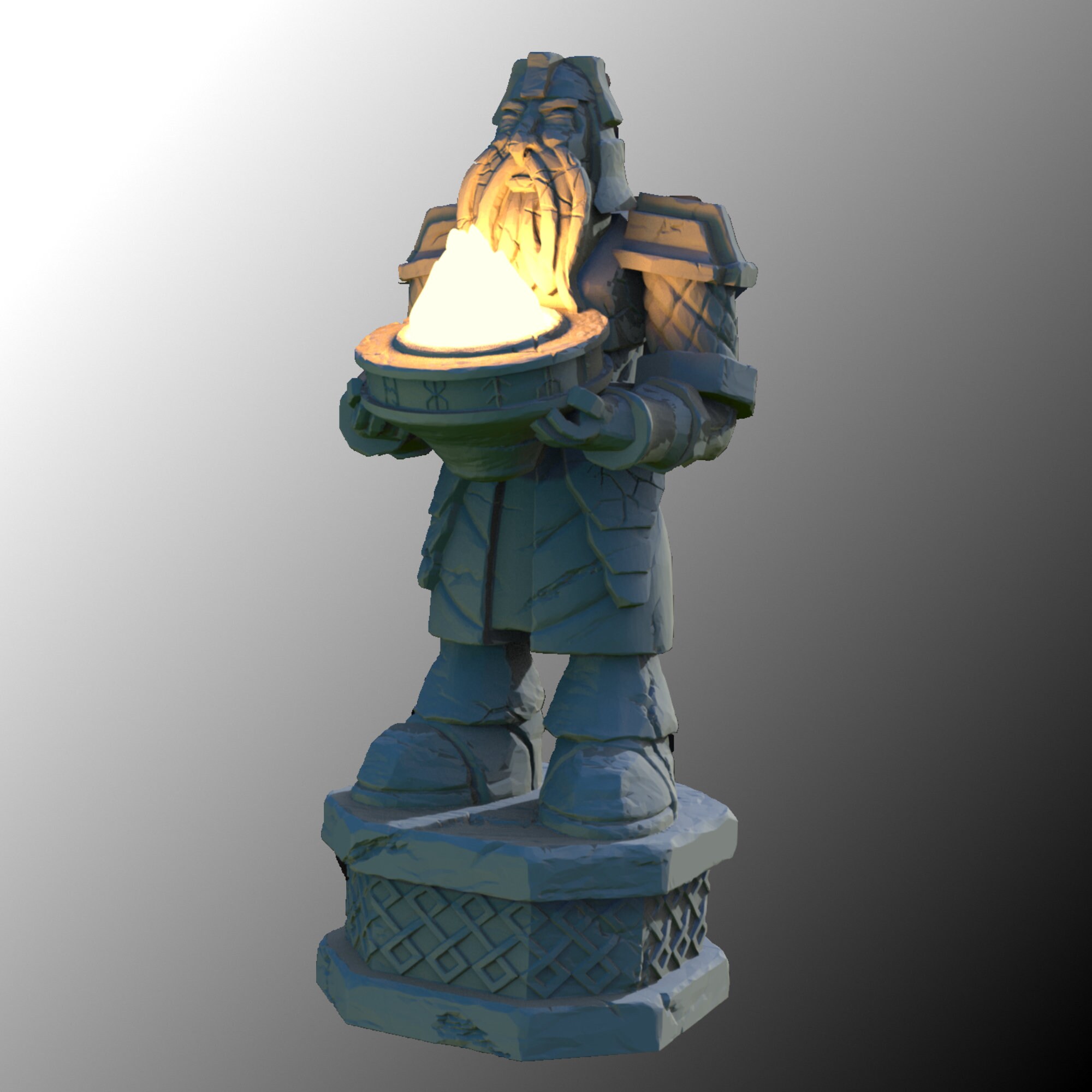 Dwarven Statue, LED Fantasy Miniatures, Light Effect, Dnd, TTRPG ...
