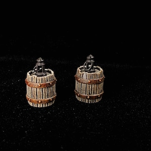 Lantern on Crate Stump or Barrel, Unpainted LED Fantasy Miniatures ...