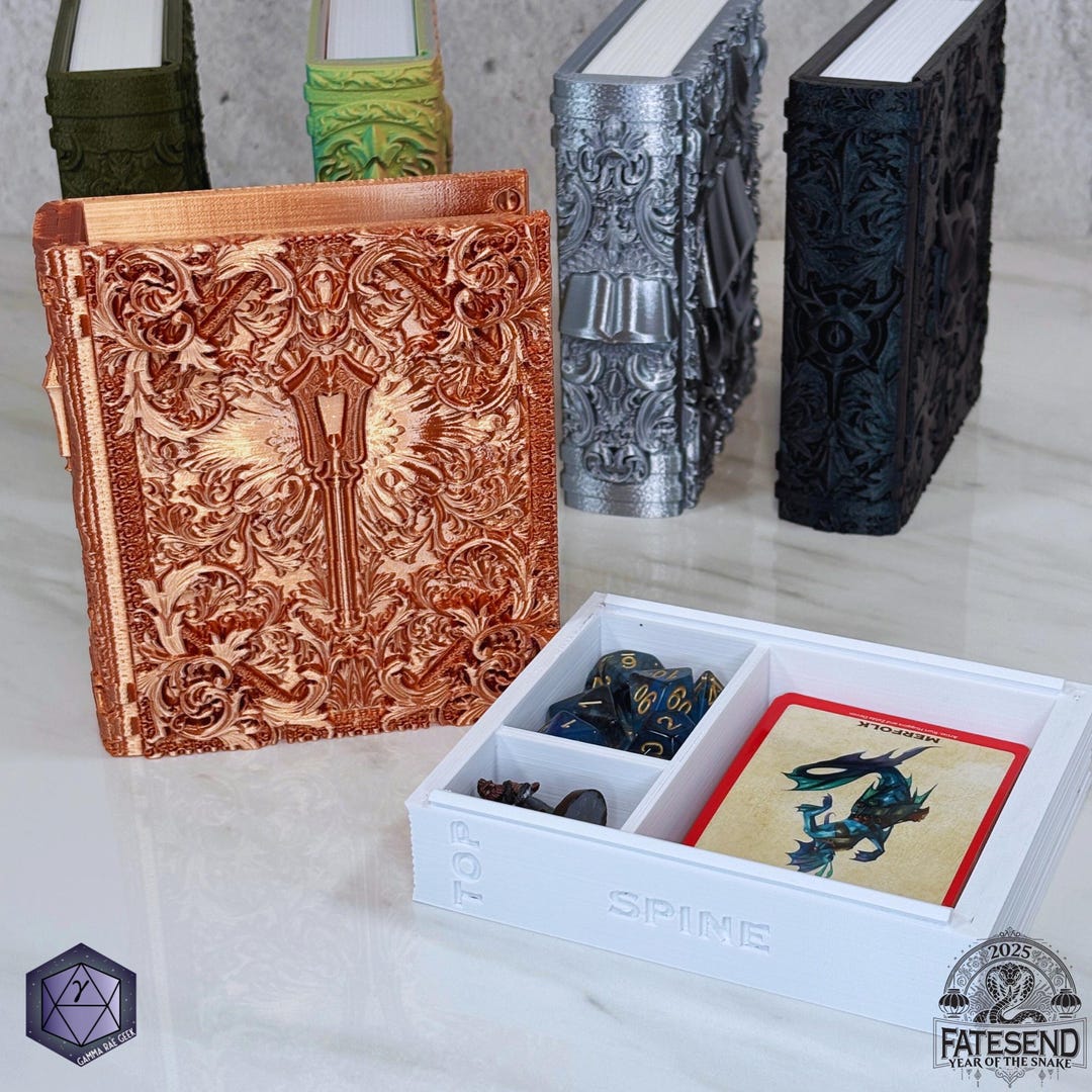 Cleric Class Storage Book, Dice Vault, Deck Box, Dnd Player Miniature ...